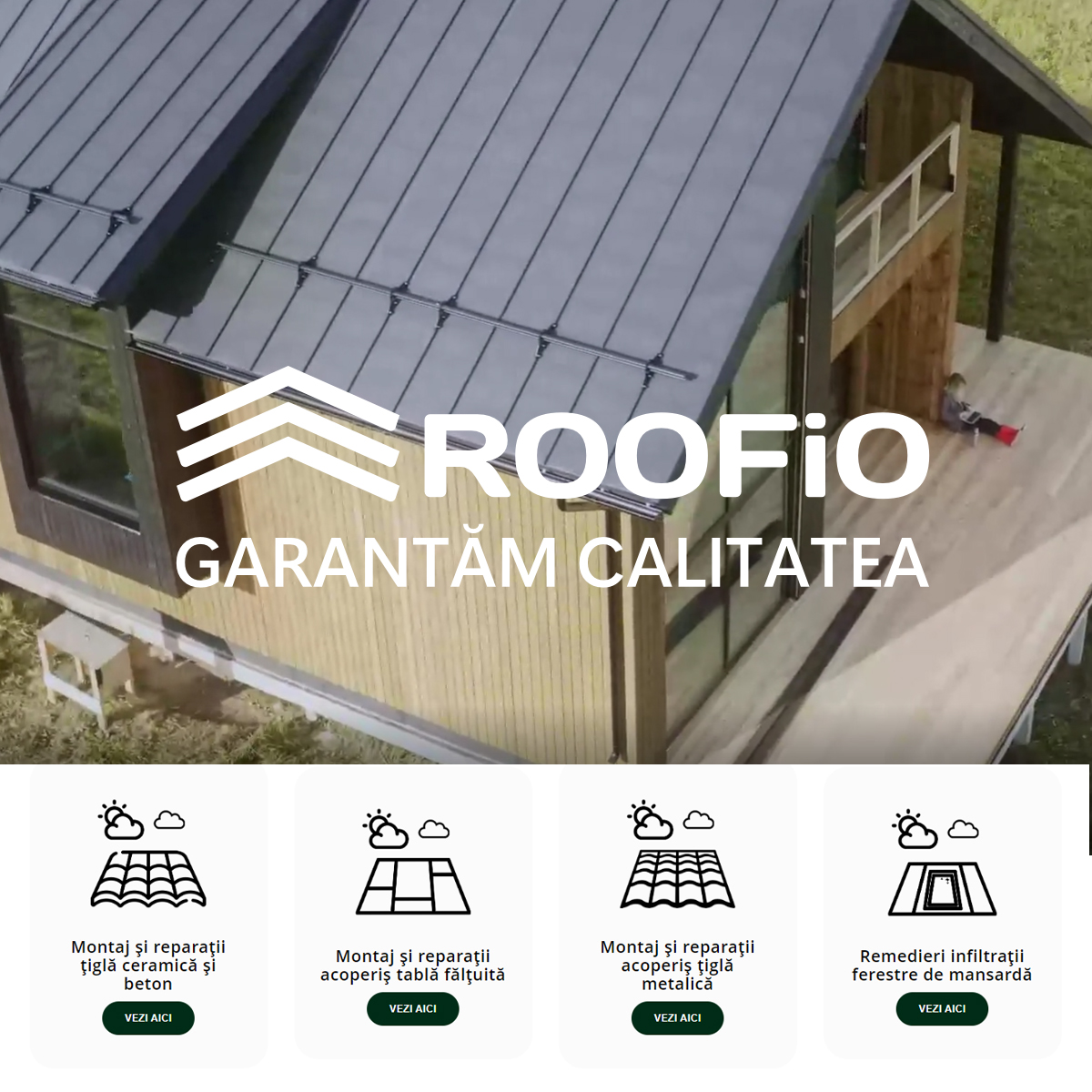 Confecționare, montaj și reparație acoperiș tip solzi de pește - ROOFiO®